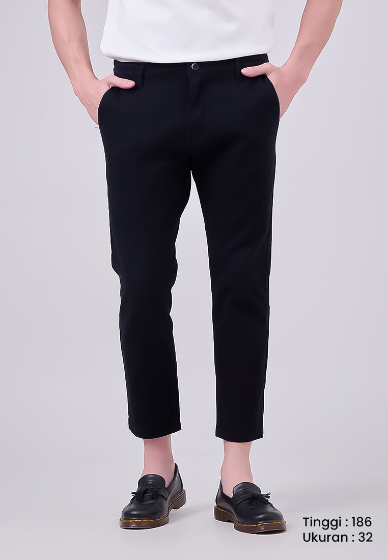 MANZONE - Celana Panjang Ankle Pria Crumbs 1 Relaxed Fit - Black ...