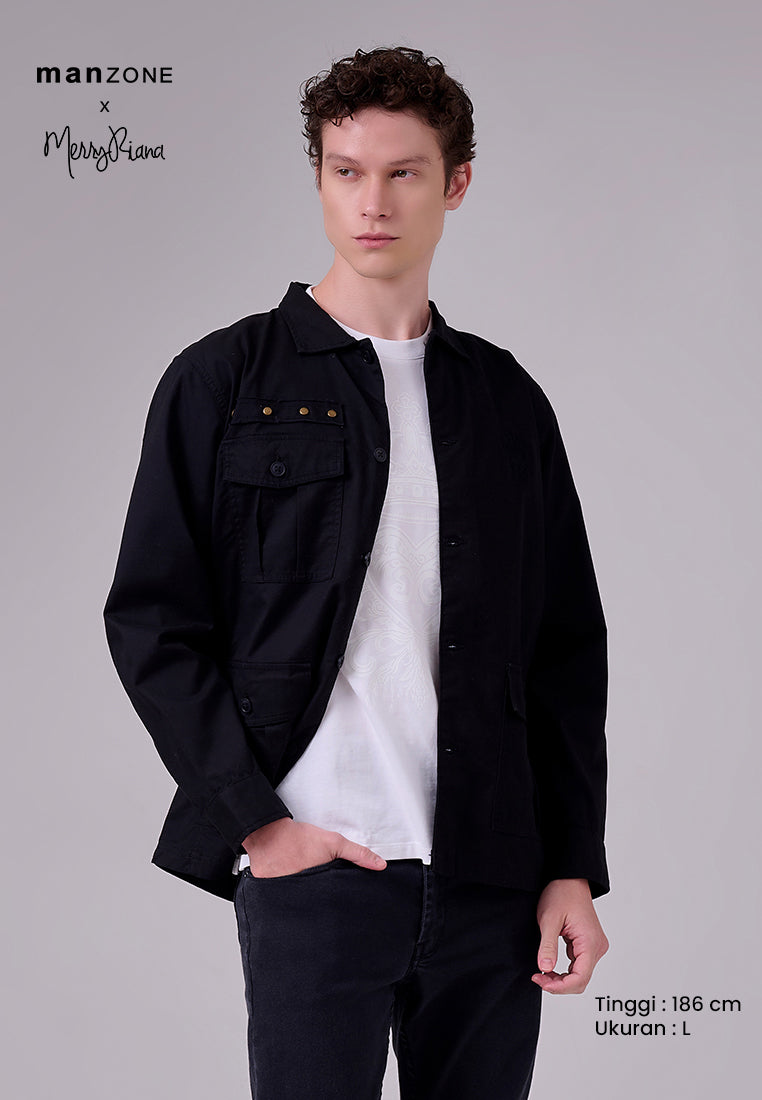 MANZONE X Merry Riana - Jacket Lengan Panjang Pria Wisdom - Black ...