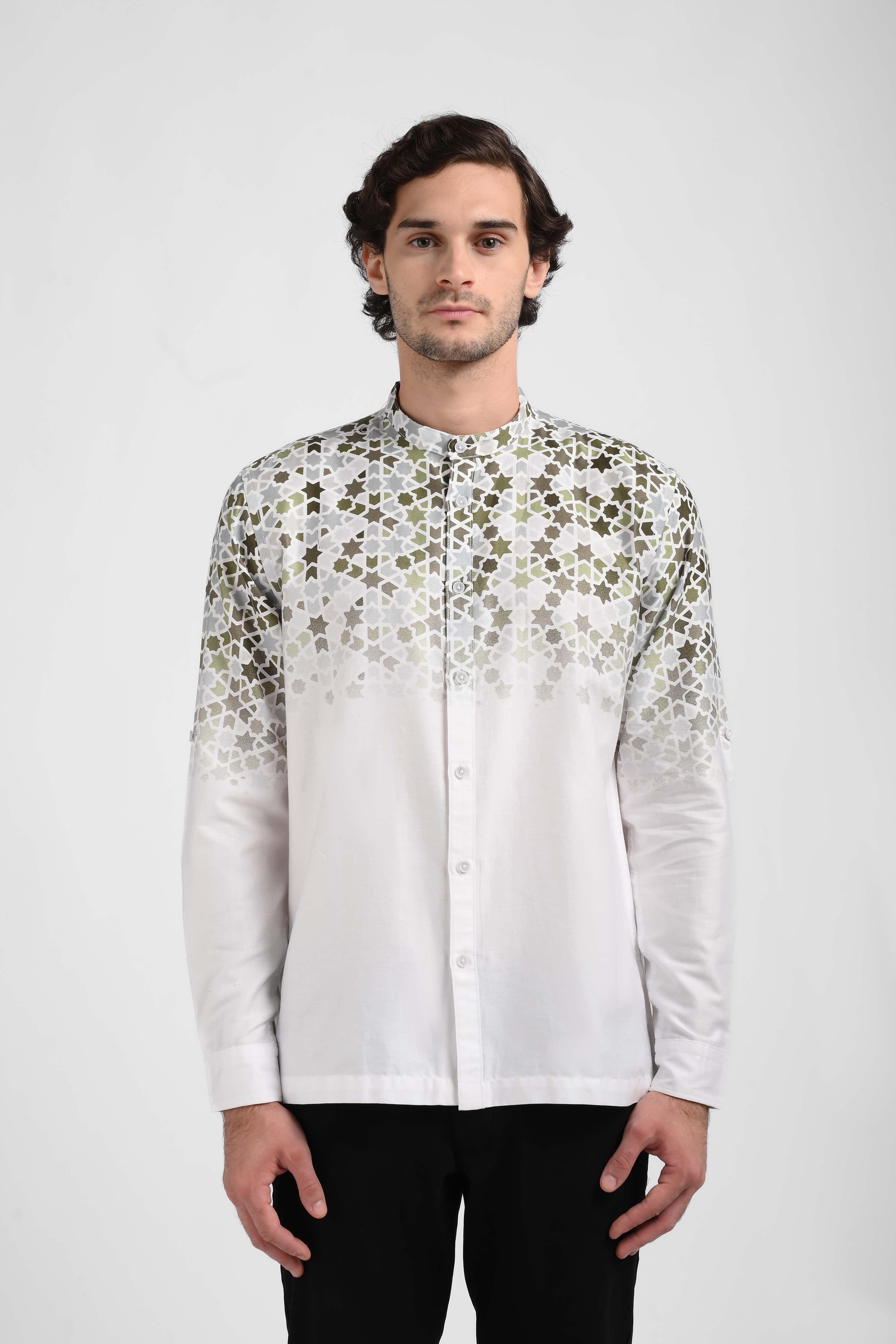 MANZONE Kemeja Shanghai lengan Panjang Pria AZKA - White – Manzone Store