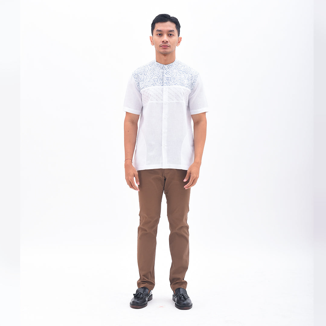 Manzone Kemeja Lengan Pendek KHAURAL - WHITE – Manzone Store