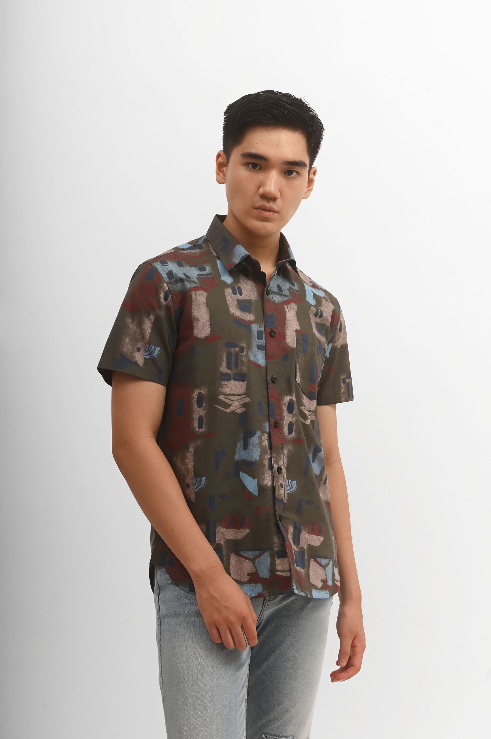 MANZONE Kemeja Pria Lengan Pendek MZY-DIALGA - GREEN – Manzone Store