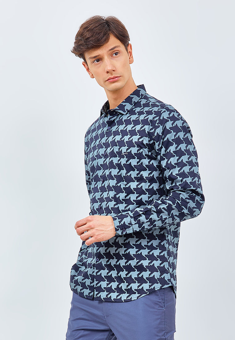 Manzone Kemeja Lengan Panjang MZC-RAMOS - NAVY – Manzone Store