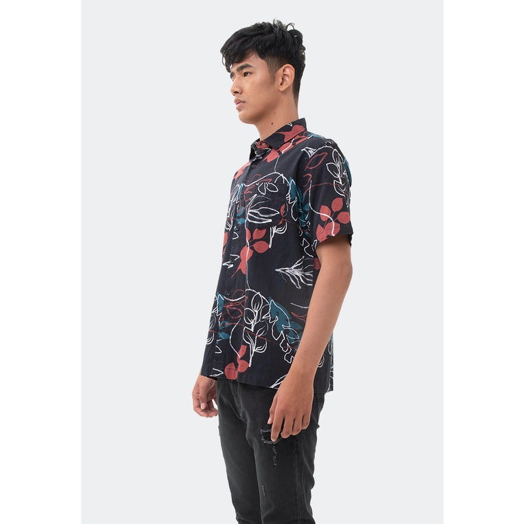 MANZONE Kemeja Lengan Pendek PARADISE - BLACK – Manzone Store