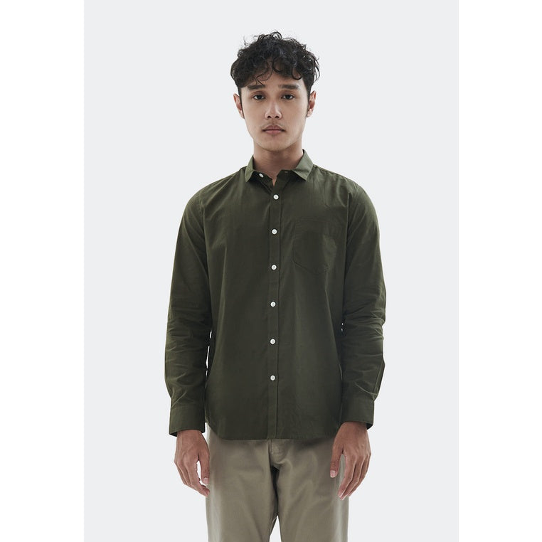 Manzone Kemeja Lengan Panjang MADS - OLIVE – Manzone Store
