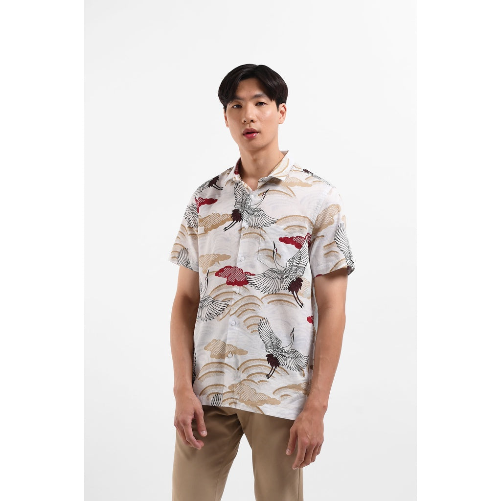 MANZONE Kemeja Lengan Pendek Pria OSLEY - WHITE – Manzone Store